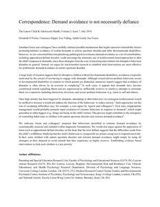 Demand avoidance is not necessarily defiance - UCL Discovery