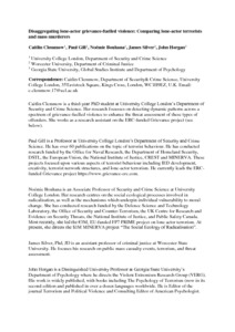 Disaggregating Lone-actor Grievance-fuelled Violence: Comparing Lone ...